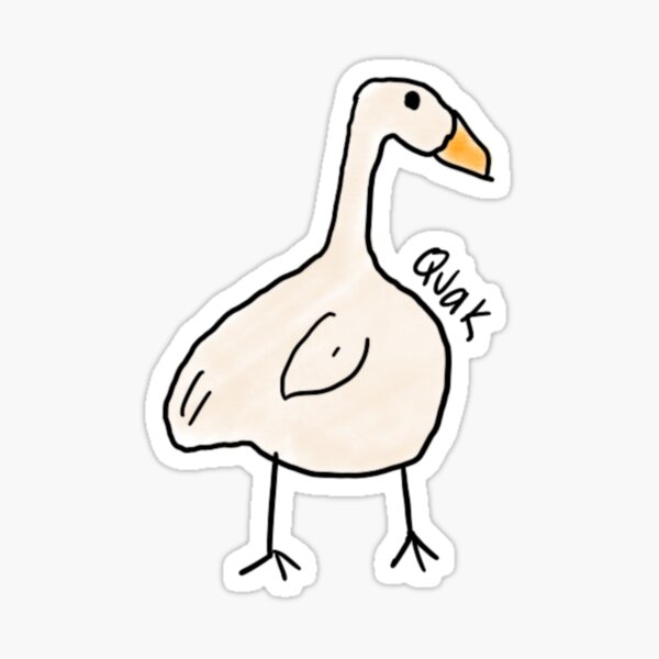 "Duck Duck Quak" Sticker for Sale by rattedtouilled | Redbubble