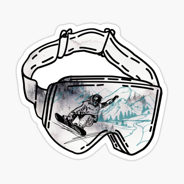 "Shred Goggles" Sticker for Sale by WildGuide | Redbubble