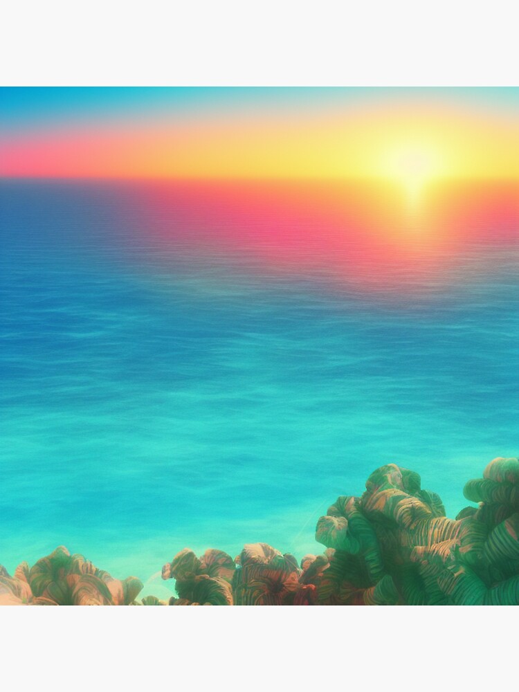 " Vaporwave Beach View - Chilling Out" Sticker for Sale by DesignerKin ...