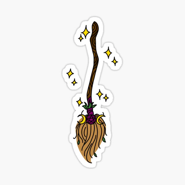"Witches Broom" Sticker for Sale by fruity-frogs22 | Redbubble