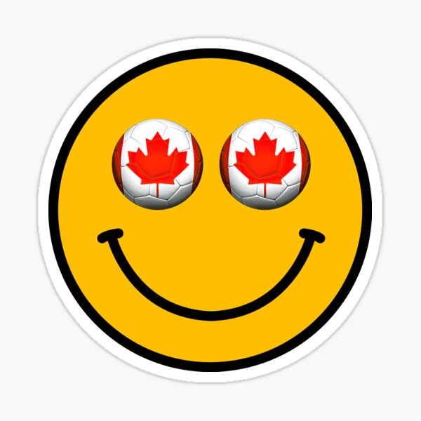 "Canada Football Smiley Face" Sticker for Sale by Amadhaun13 | Redbubble