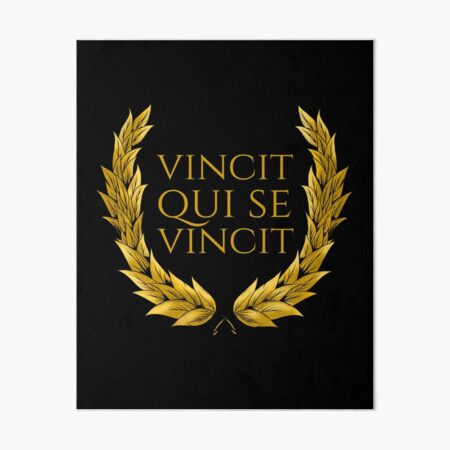"Classical Latin Quote - Vincit Qui Se Vincit - Motivational" Art Board ...