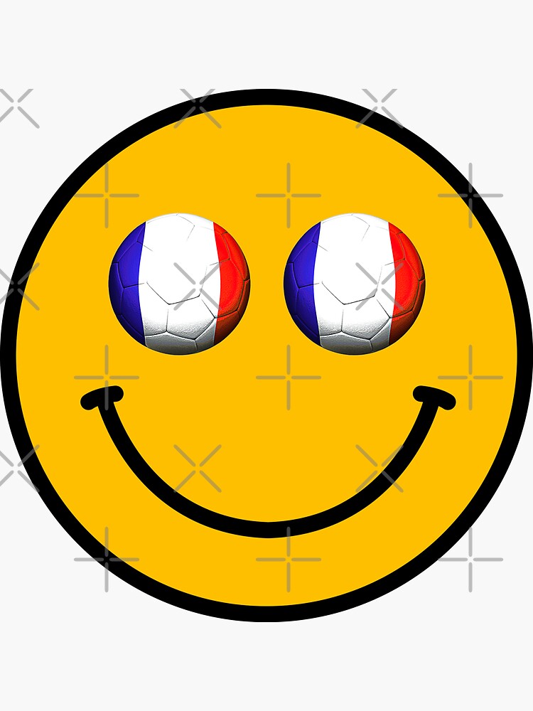 "France Football Smiley Face" Sticker for Sale by Amadhaun13 | Redbubble