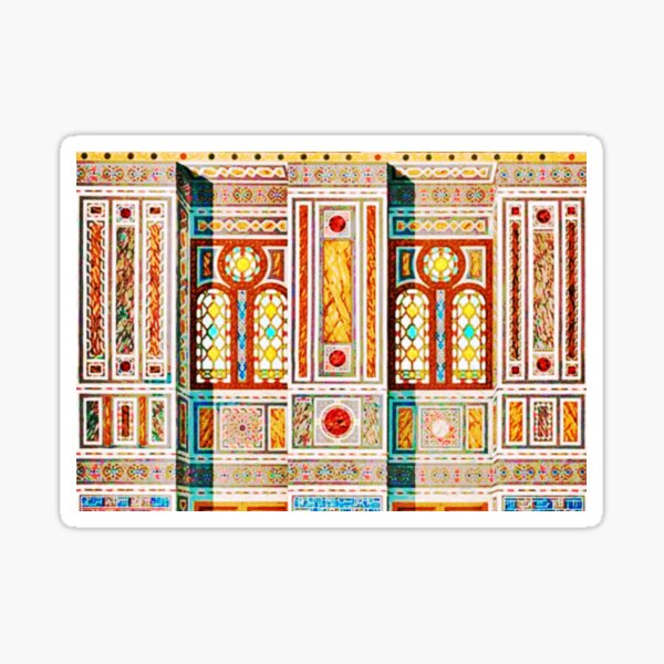 "Vintage Arabesque Interior Lithograph" Sticker for Sale by ...