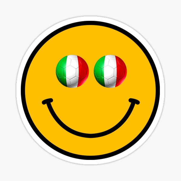 "Italy Football Smiley Face" Sticker for Sale by Amadhaun13 | Redbubble