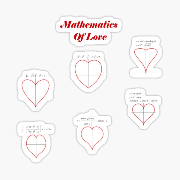 "mathematics of love sticker pack" Sticker for Sale by fragmentals ...