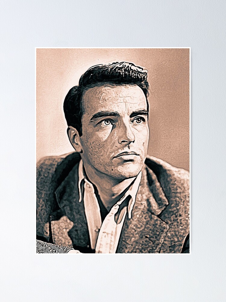 "Montgomery Clift Art - vintage paint - D85" Poster for Sale by ...