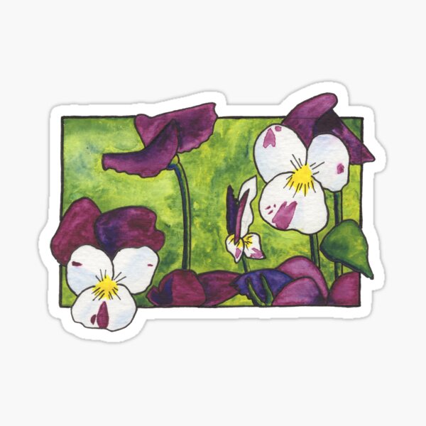 "Pansy 1" Sticker for Sale by KLReeves | Redbubble