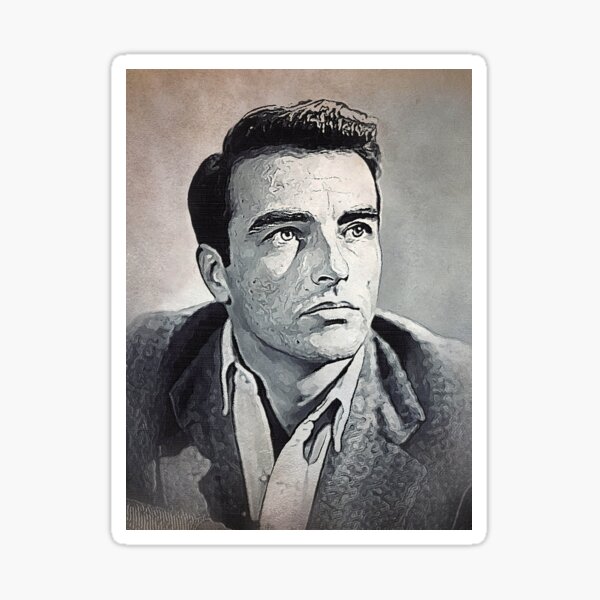 "Montgomery Clift Art - oil paint - D86" Sticker for Sale by DecoWords ...