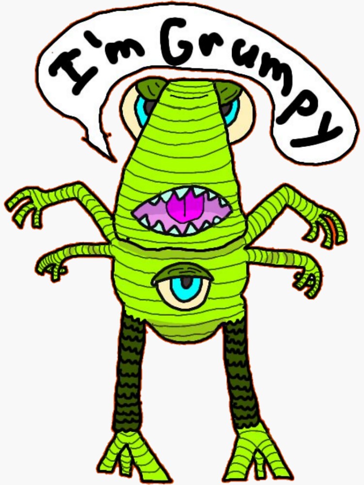"Grumpy Gus" Sticker for Sale by SchizofenicArt | Redbubble