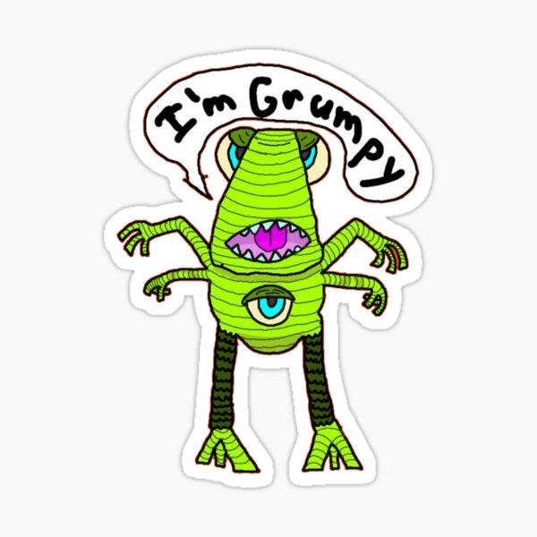 "Grumpy Gus" Sticker for Sale by SchizofenicArt | Redbubble