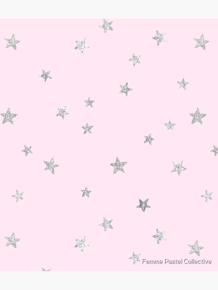 "Pretty Y2K Glitter Stars Design in Baby Pink" Sticker for Sale by ...