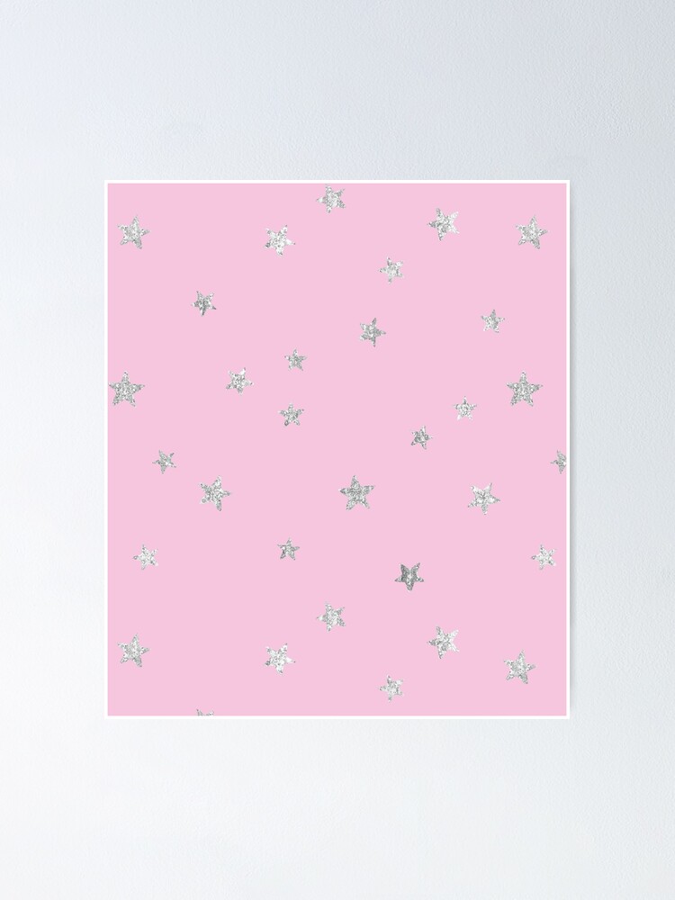 "Pretty Y2K Glitter Stars Design in Hot Pink" Poster for Sale by ...