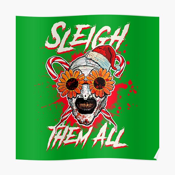 "Sleigh Them All Sunflower Sunglasses Horror Clown Movie Art Terrifier ...
