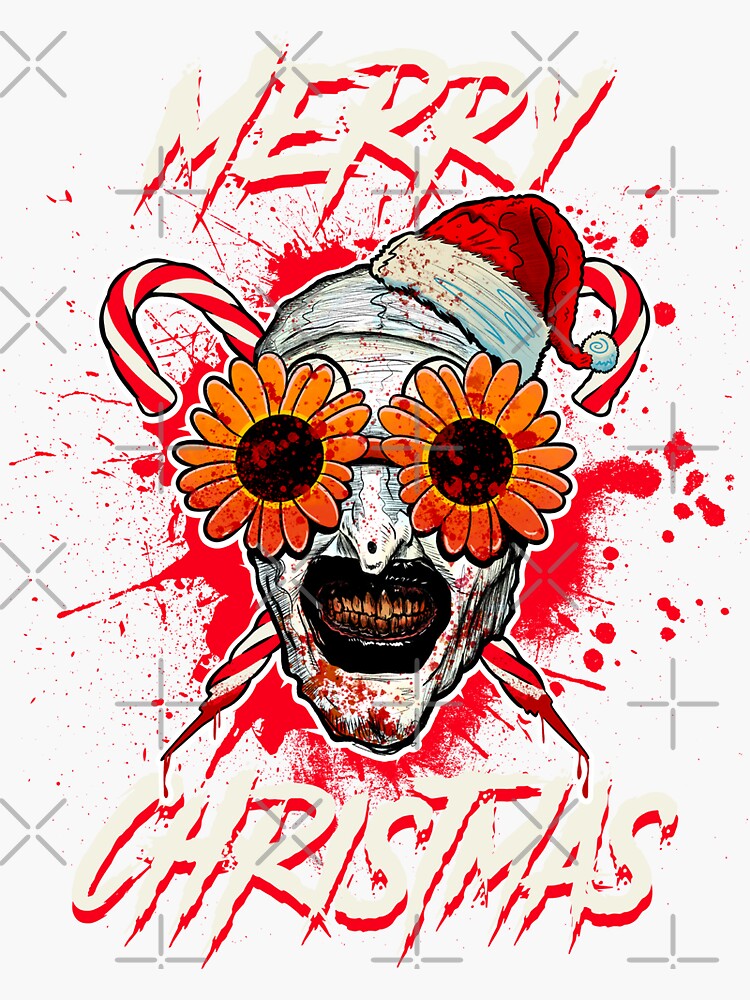 "Merry Xmas Sunflower Sunglasses Horror Clown Movie Art Terrifier 2 ...