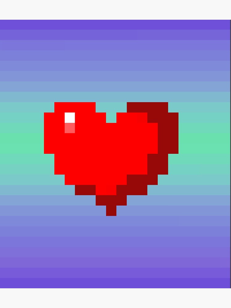 "Pixel heart" Sticker for Sale by EnmarArtist | Redbubble