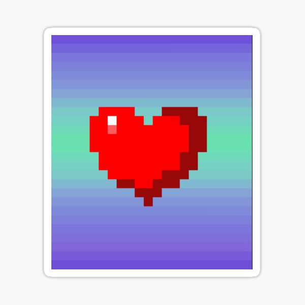 "Pixel heart" Sticker for Sale by EnmarArtist | Redbubble