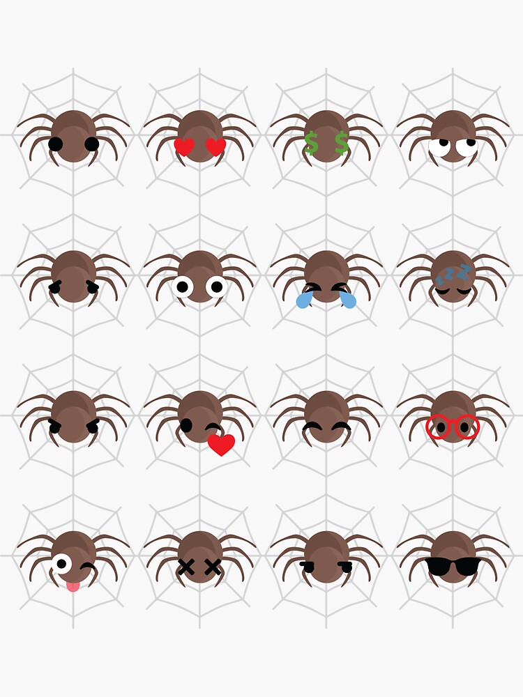 "Spider Emoji " Sticker for Sale by HippoEmo | Redbubble