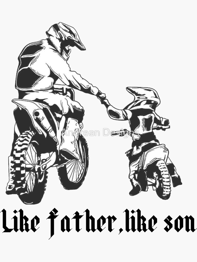 "Like Father, Like Son" Sticker for Sale by spreadawareness | Redbubble