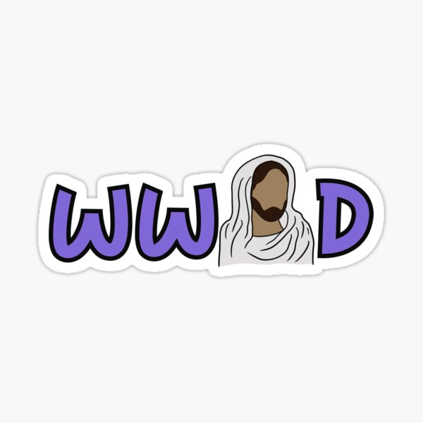 "wwjd sticker " Sticker for Sale by mariahburkeen | Redbubble