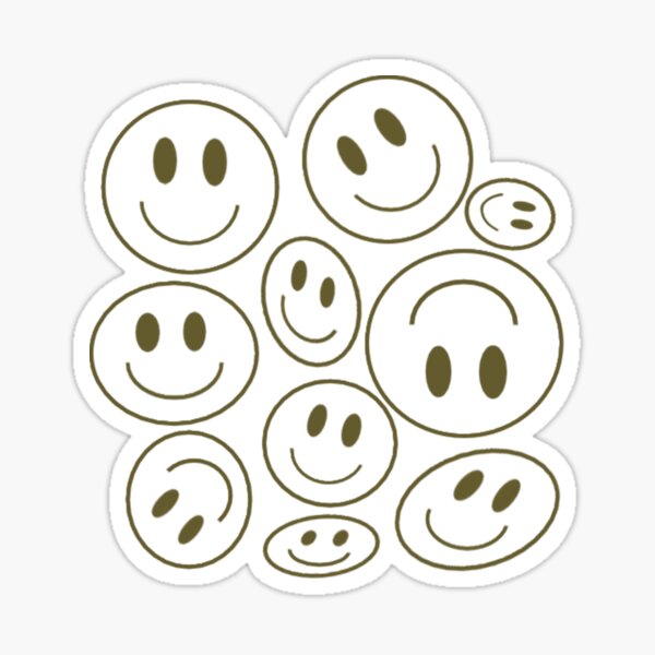 "Smileys Faces - Happy Faces" Sticker for Sale by niceghost | Redbubble