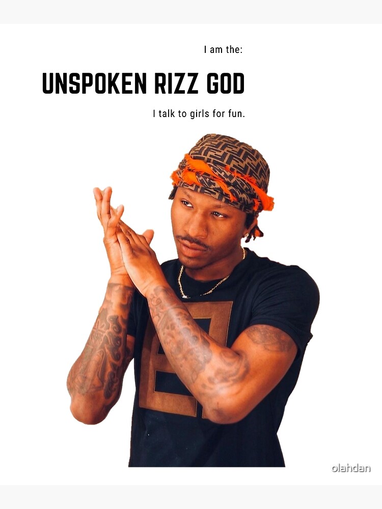 "Unspoken rizz god" Mounted Print for Sale by olahdan | Redbubble