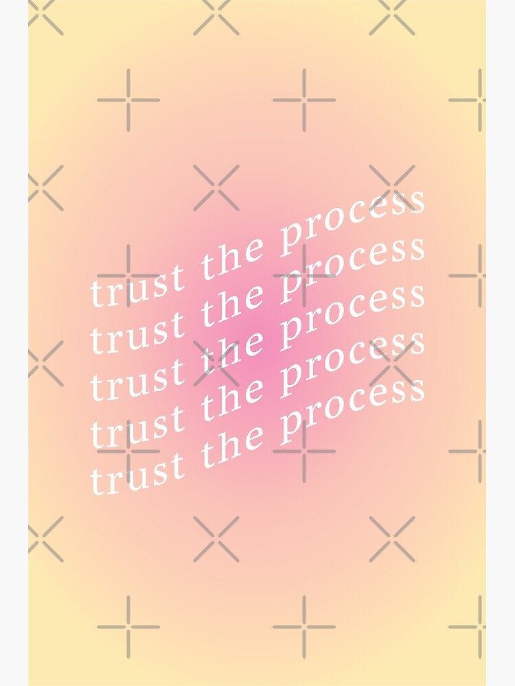 "Trust the Process Aura Aesthetic Poster in Pink and Yellow" Art Print ...