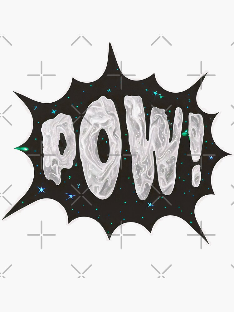 "POW!" Sticker for Sale by happymeld | Redbubble