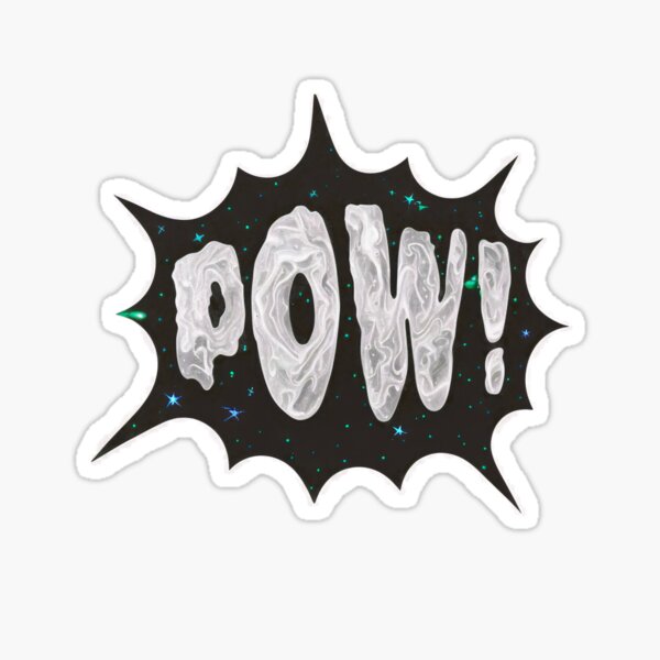 "POW!" Sticker for Sale by happymeld | Redbubble