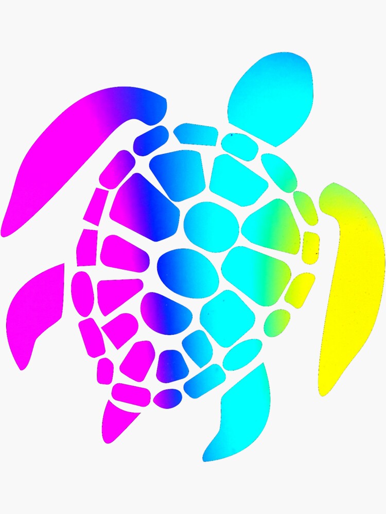 "Tie Dye Turtle Sea Trippy, hippie , rainbow " Sticker for Sale by ...