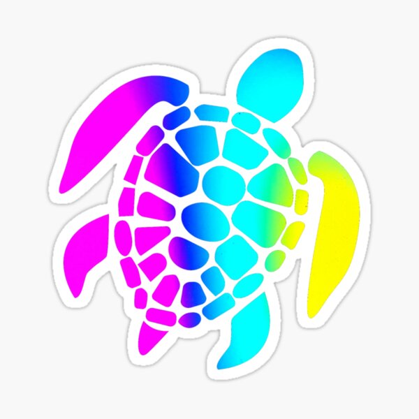 "Tie Dye Turtle Sea Trippy, hippie , rainbow " Sticker for Sale by ...