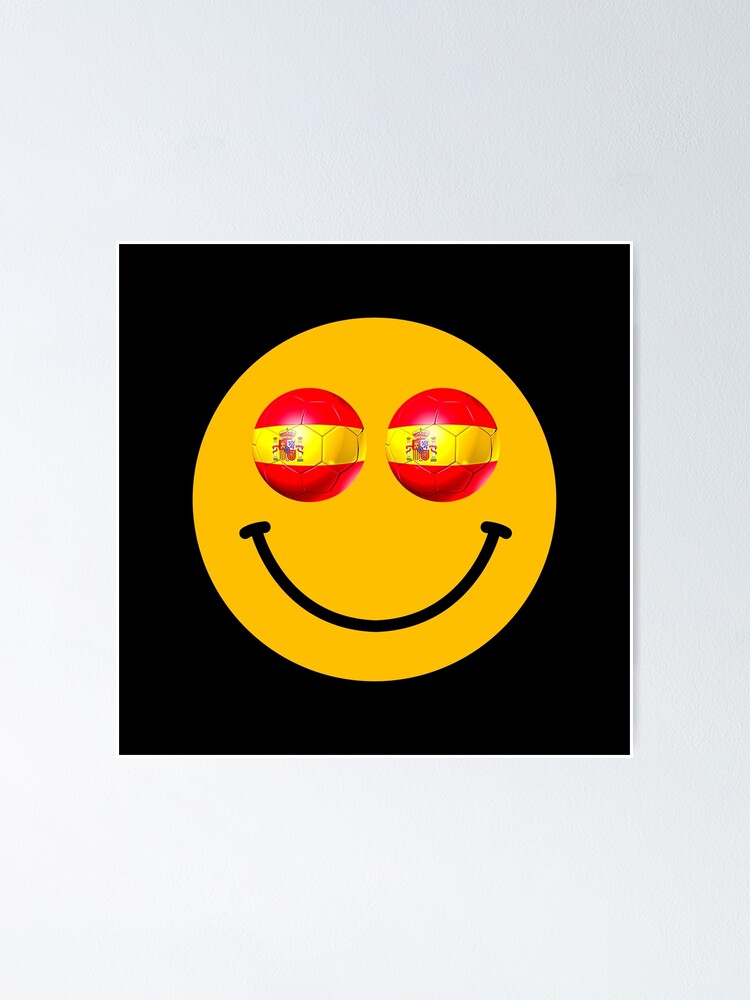 "Spain Football Smiley Face" Poster for Sale by Amadhaun13 | Redbubble