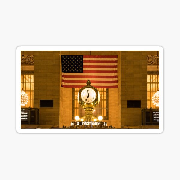 "Grand Central Clock" Sticker for Sale by NotshyofaSpark | Redbubble
