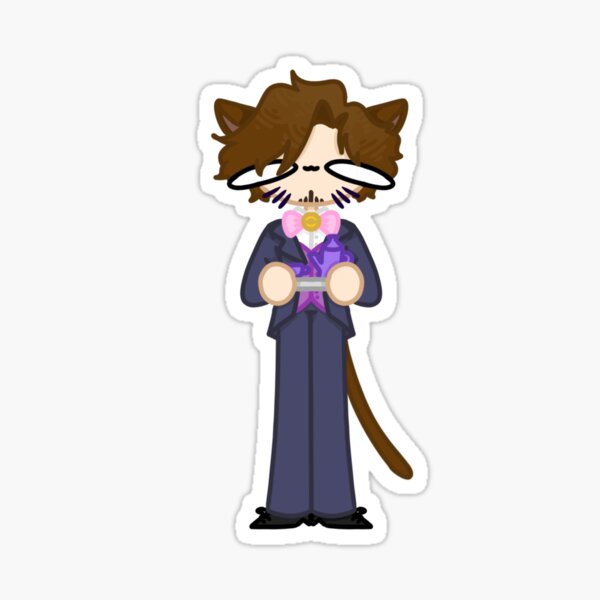 "Cat cafe marvin the magnificent" Sticker for Sale by Flowerzombierob ...