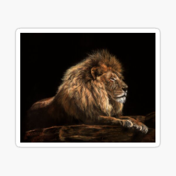 "Golden Lion" Sticker for Sale by davidstribbling | Redbubble