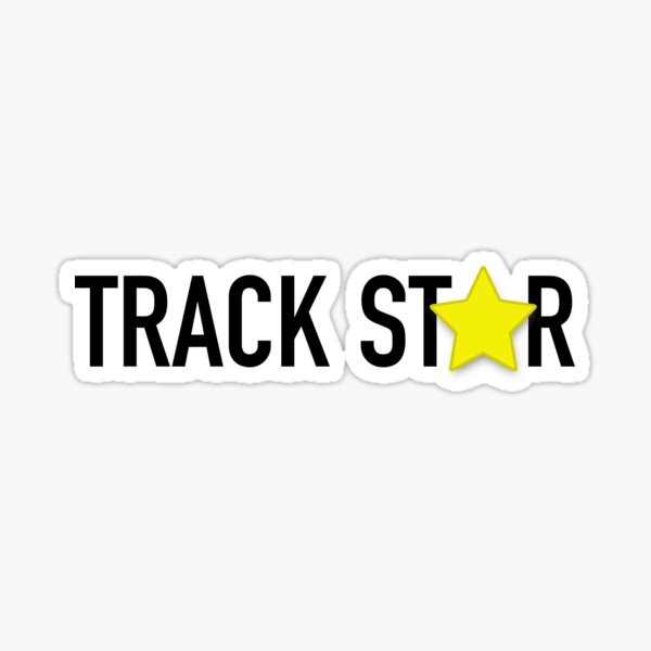 "Track Star" Sticker for Sale by spencerSteveS | Redbubble