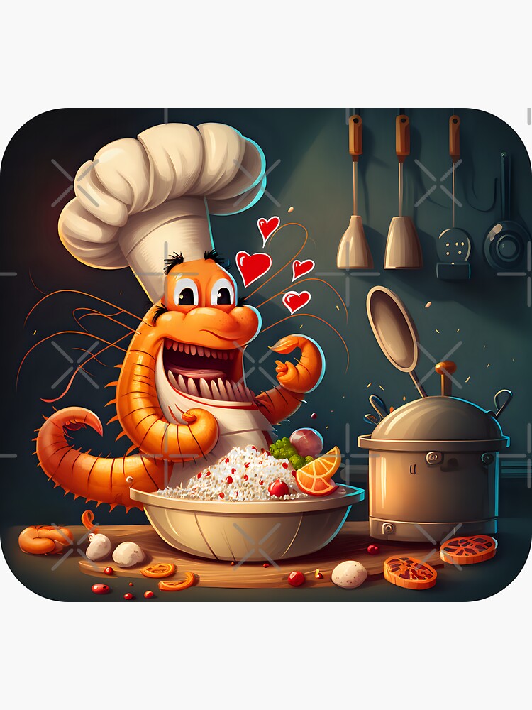 "Shrimp Fried Rice" Sticker for Sale by duke818 | Redbubble