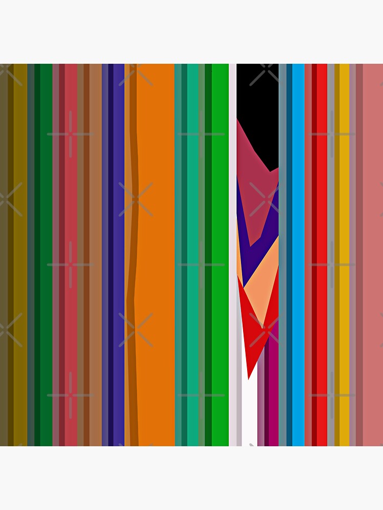 "Simple Abstract Line Art Color " Sticker for Sale by Minacreativity ...