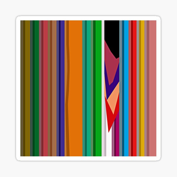 "Simple Abstract Line Art Color " Sticker for Sale by Minacreativity ...