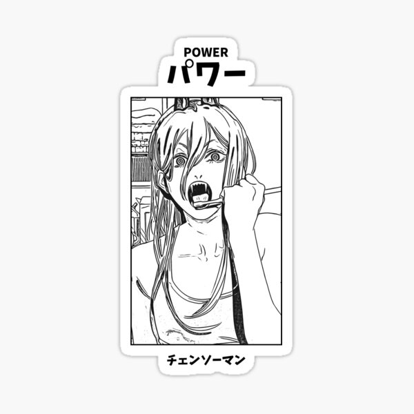 "Power Chainsaw Man" Sticker for Sale by KMSbyZet | Redbubble