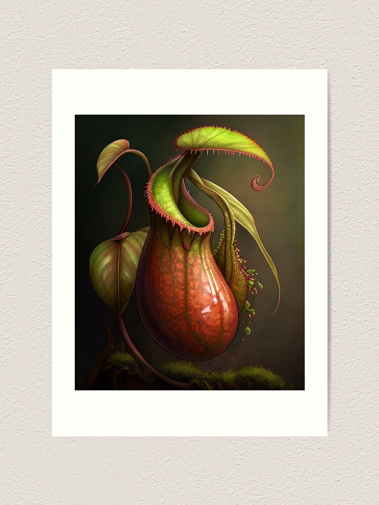 "Funny Graphic Pitcher Plant Art Cool Nepenthes Carnivores Gift" Art ...