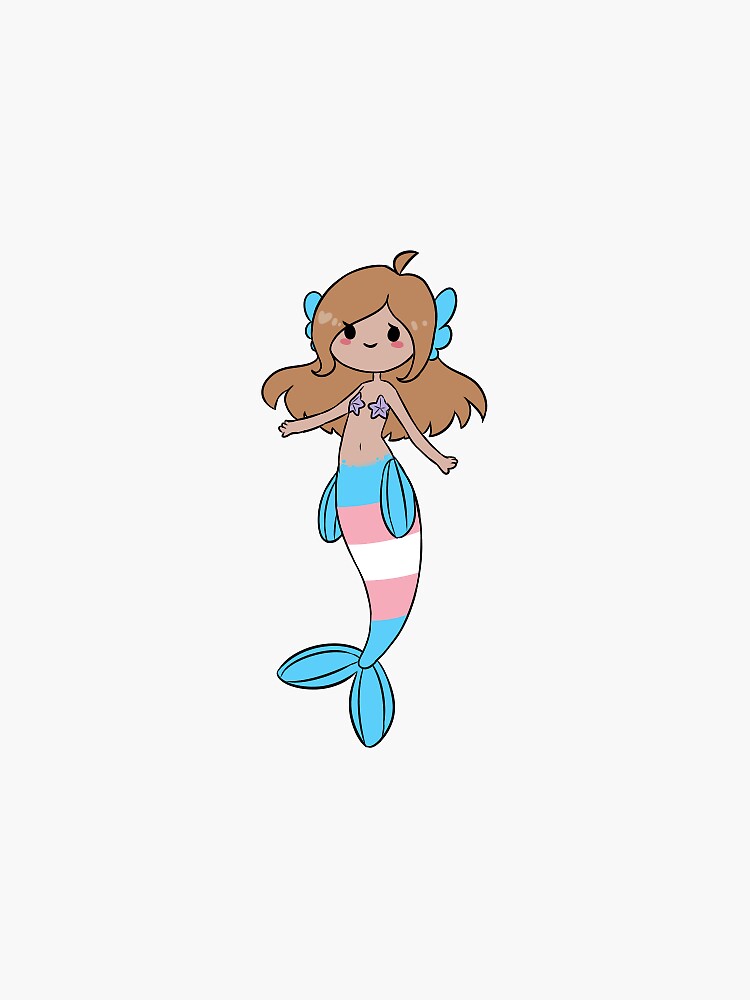 "Trans Pride Mermaid" Sticker for Sale by SleepingRogue | Redbubble