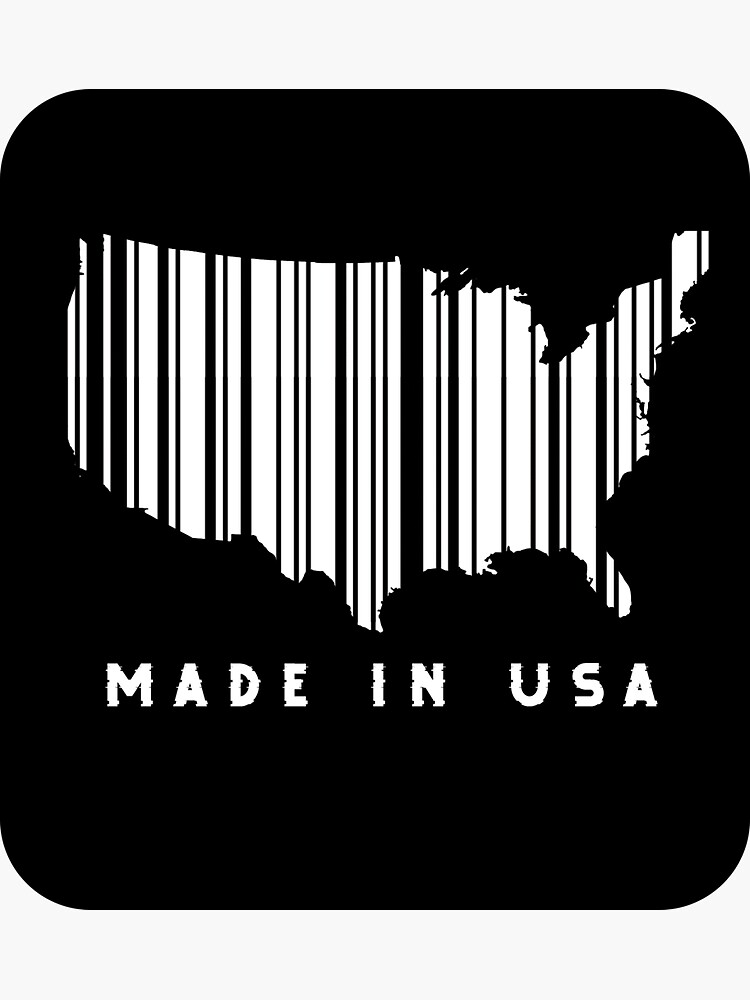 "Made in USA Barcode , American Flag" Sticker for Sale by bachapro ...