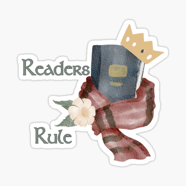 "Readers Rule! Reader Gift!" Sticker for Sale by SSustainable | Redbubble