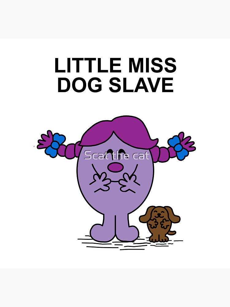 "Little Miss Dog Slave" Sticker for Sale by Scatthecat | Redbubble
