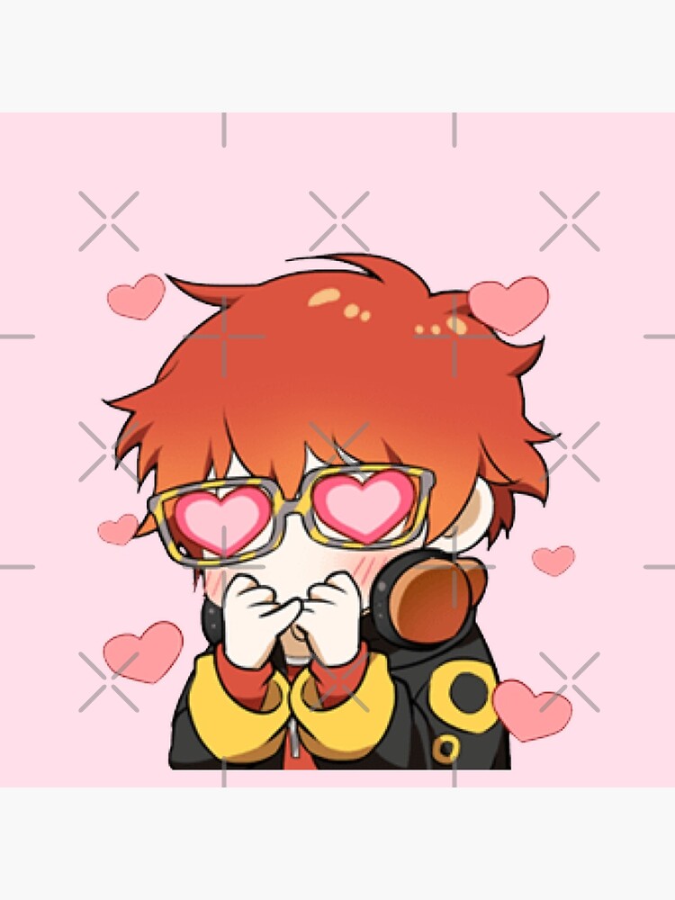 "mystic messenger: 707 emoticon (+ larger design)" Pillow for Sale by ...