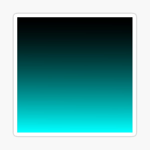 "Cyan TO Black Fade - G2 | Cyan Gradient To Black" Sticker for Sale by ...