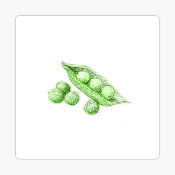 "Peas" Sticker for Sale by AHWARTWORK | Redbubble