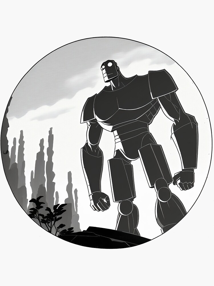 "The iron giant" Sticker for Sale by flowinglobe | Redbubble