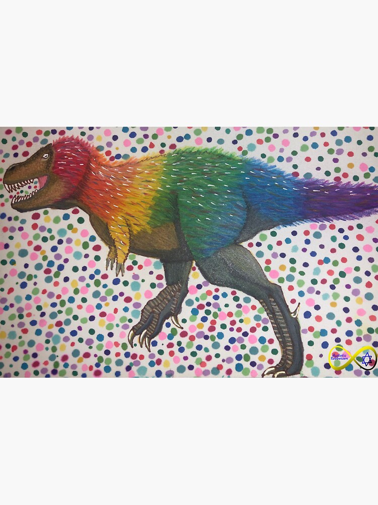 "Malka the Tyrannosaur" Sticker for Sale by Autie-Rebbetzen | Redbubble